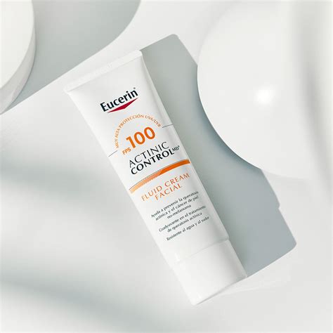 Protector Solar Eucerin Actinic Control Fluid Cream Facial Fps100 80ml Masonline Más Online
