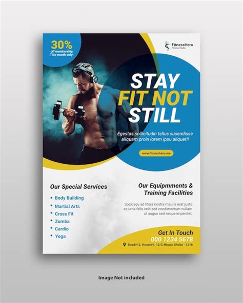 Premium Psd Fitness Workout Gym Flyer Template