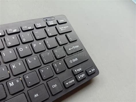 Computer Keyboard With Gray Background Stock Image Image Of Keyboard Gadget 264205317