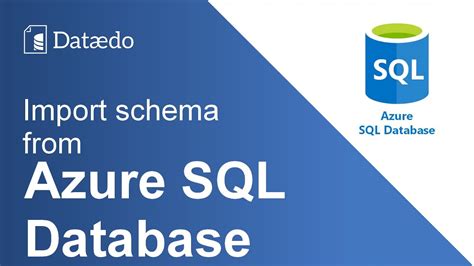 Import Azure Sql Database Schema Dataedo Tutorial Youtube