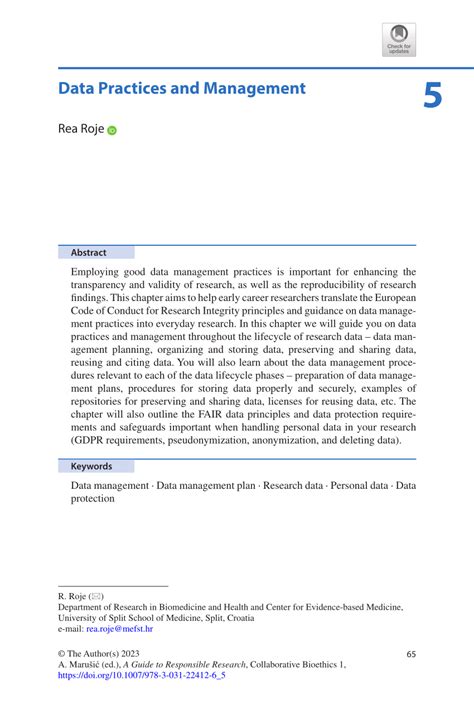 PDF Data Practices And Management
