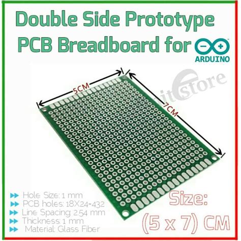 Double Side Copper Prototype Pcb Universal Board For Arduino Diy Kit School Education Lab