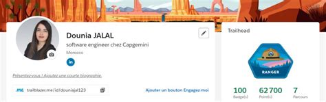 Dounia Jalal ☁️ On Linkedin Salesforce Trailhead Ranger Trailheadranger 49 Comments