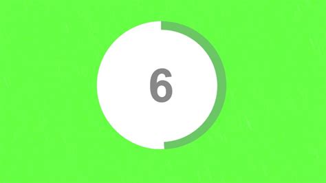 10 Second Count Down Circular Timer In Green Screen Free For