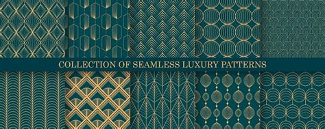 아르 데코 원활한 기하학적 장식 패턴 컬렉션 우아한 색상 디자인 반복 가능한 동양의 고급 배경 장식용 왕실 프린트 0명에 대한 스톡 벡터 아트 및 기타 이미지 Istock