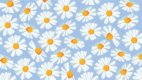 Free White Daisy Background Template To Edit Online