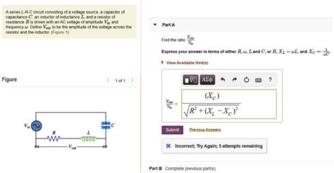 series l r c circuit consisting of a voltage source capacitor of