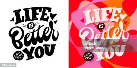 컨셉 디자인을 위한 재미있는 슬로건이 있는 스케치 배너 손으로 그린 그림입니다 현대 서예 인용문 타이포그래피 티 프린트 디자인 옷 패션을 위한 귀여운 레터링 벡터 2월에