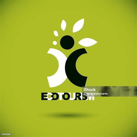 벡터 그림을 제기 도달 흥분된 추상 남자의 생태 개념 아이콘입니다 웰빙과 조화 상징 기호입니다 개성 개념에 대한 스톡 벡터 아트