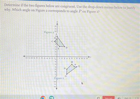 Solved Determine If The Two Figures Below Are Congruent Use The Drop