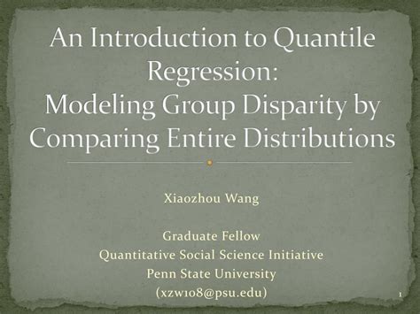 Ppt An Introduction To Quantile Regression Modeling Group Disparity