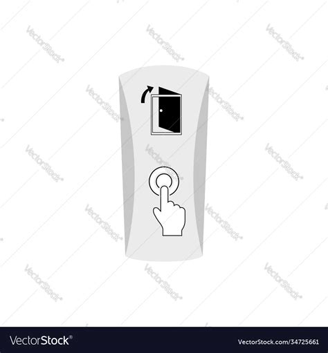 Intercom Icon Push Button To Open Door Royalty Free Vector