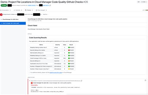 Github Check Annotations Adobe Experience Manager