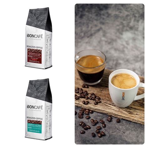 บอนกาแฟ กาแฟแท้คั่วชนิดเม็ด สูตรกาแฟเย็น เอสเพรสโซ่ ดูไบ ขนาด 500 กรัม Poonsub Online Shop