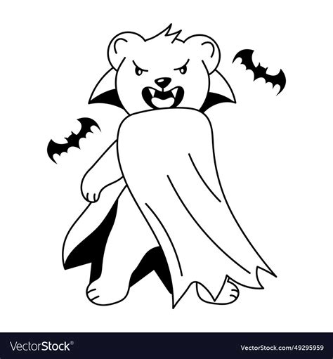 Vampire Bear Royalty Free Vector Image Vectorstock
