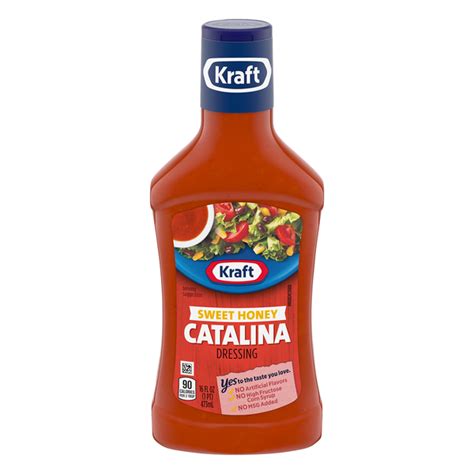 Kraft Sweet Honey Catalina Salad Dressing 16 Fl Oz Bottle — Upc