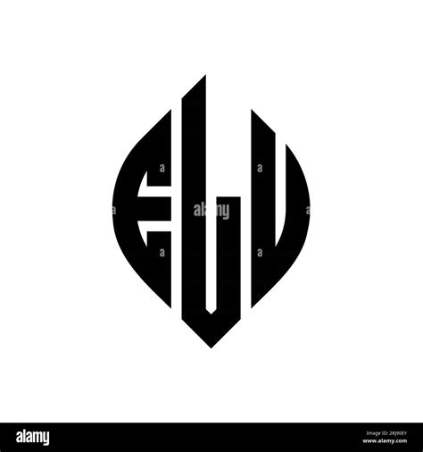 Elu Circle Letter Logo Design With Circle And Ellipse Shape Elu