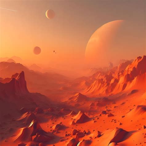 Premium Photo 3d Illustration Of The Planet Mars In A Low Poly Style