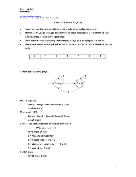 Pdf Finite State Automata