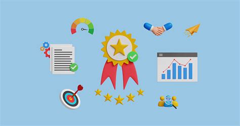 품질 보증 품질 관리 제품 보증 개념 고품질 승인 검증된 비즈니스 서비스 시스템 및 고객 긍정적 만족 3d 일러스트레이션 3차원 형태에 대한 스톡 사진 및 기타 이미지