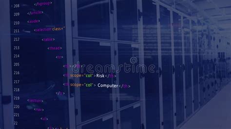 Animation Of Data Processing And Light Spots Against Computer Server