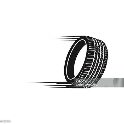 블랙 색상 로고 컨셉 디자인 서식 파일에 그림 빠른 타이어 타이어에 대한 스톡 벡터 아트 및 기타 이미지 타이어 바퀴 로고 Istock