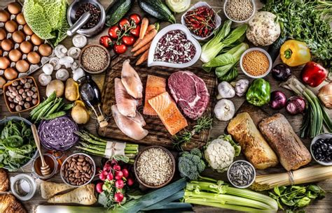 Top View Of A Broad Variety Of Perfect Nutrition Food Ingredients For