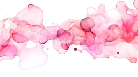 Light Pink Watercolor Blobs On White Background Artistic Presentation Background Stock