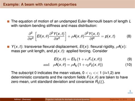 Projection Methods For Stochastic Structural Dynamics Pdf Physics Science