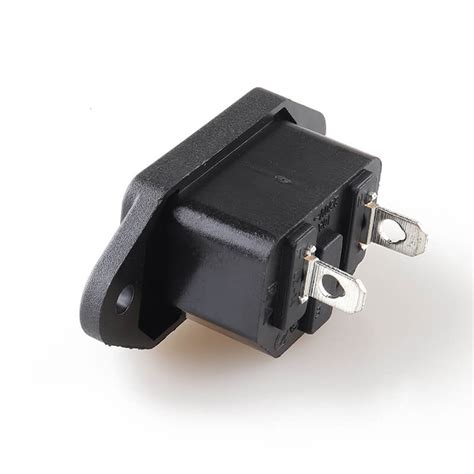Lz 18 1 2p Ac Power Socket C18 Two Pin Base With Ear Screw Holes For