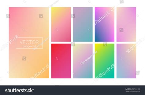 Screen Gradient Set Modern Abstract Backgrounds Stock Vector Royalty