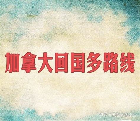 加拿大回国最稳路线 知乎