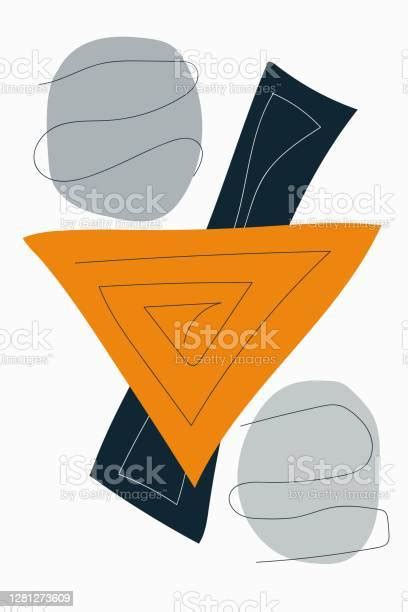 벽 장식 엽서 브로셔 커버 디자인에 대한 창조적 인 미니멀 한 손 그린 일러스트 얼룩 요소 벡터와 추상 미술 배경 페인팅 브러쉬 텍스처 장식 배경 주제에 대한 스톡 벡터