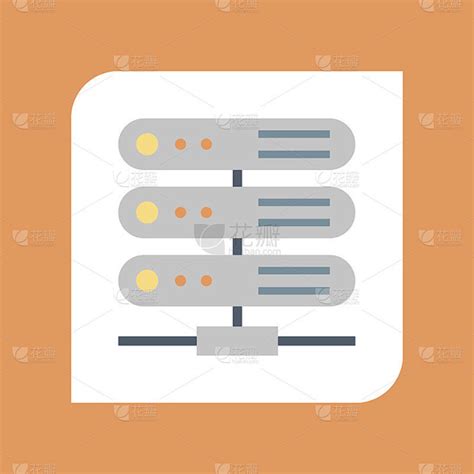 矢量数据中心图标。双色调版本 插图