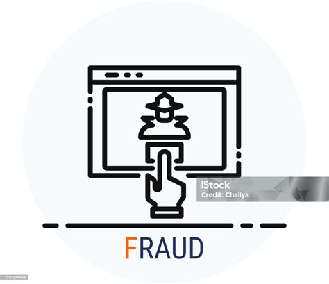 라인 아이콘 스타일입니다 해커 사이버 범죄 공격 웹 디자인 사기 개념에 대한 스톡 벡터 아트 및 기타 이미지 개념 노트북 데이터 Istock
