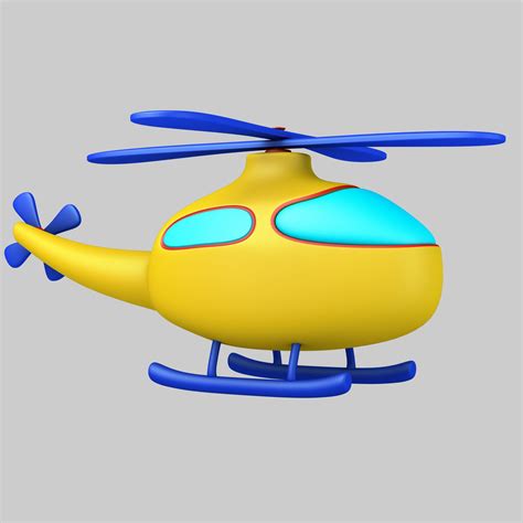 만화 헬리콥터 팩 3d 모델 12 C4d Free3d