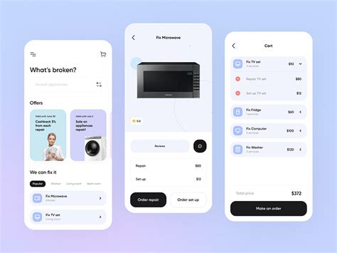 Home Appliances Repair Mobile App By Dmitry Lauretsky For Ronas It Ui Ux Team On Dribbble