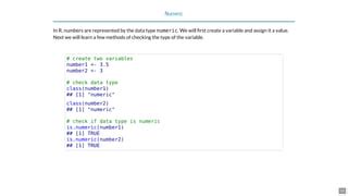 Variables Data Types In R PDF
