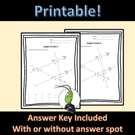 Freebie Angle Relationships Activity To Find Missing Angles In Puzzle Geometry Made By Teachers