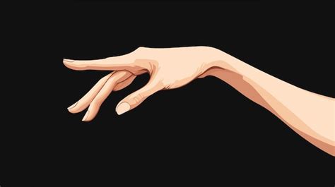 La Mano De Una Mujer Profesional Demostrando La Postura De Recoger O Sostener Algo Vector