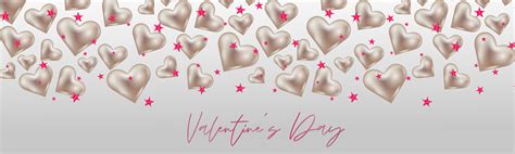 3d 하트와 별 발렌타인 데이 배너 또는 웹 사이트 헤더 배경 디자인 컨셉을 사랑합니다 로맨틱 초대 또는 판매 프로모션 벡터 그림입니다 14에 대한 스톡 벡터 아트 및 기타