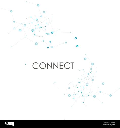 Abstract Connect Background With Dots And Lines Molecule Structure Vector Science Background