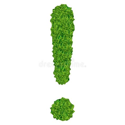 Exclamation Mark Made Of Grass Stock Vector Illustration Of Foliage