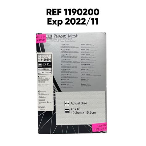 New Bard Ref 1190200 Phasix™ Mesh Rectangle 4 X 6 102cm X 152cm