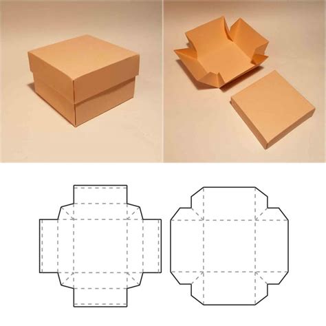 Box With Handle Template Square Box Cube Box Favor Box G Inspire Uplift Paper Box Diy