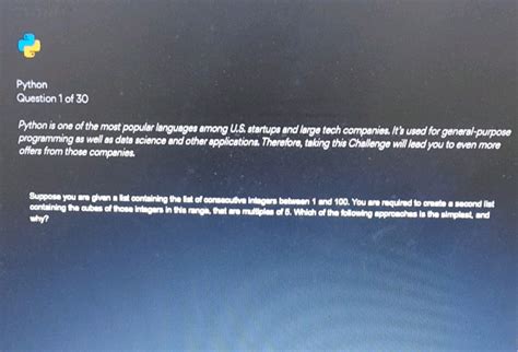 Python Question 1 Of 30 Python Is One Of The StudyX