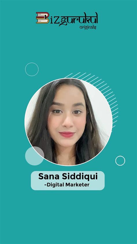 Bizgurukuls Instagram Profile Post “hello Fam 🥰 Meet Sana Siddiqui