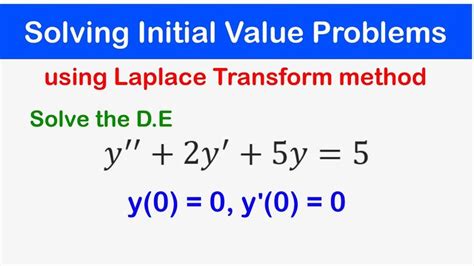 🔵33 Solving Initial Value Problems Using Laplace Transforms Method