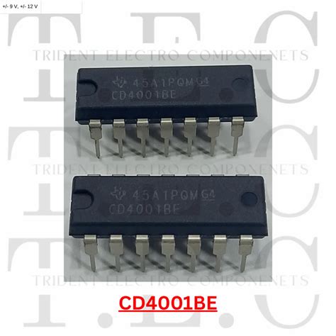 Texas Instruments Dip Cd4001 Integrated Circuits For Electronics 8