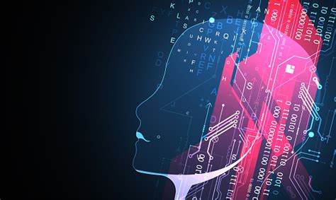 인공지능 남자의 실루엣과 기술적 배경 빅 데이터 개념 기계 사이버 마인드 Cpu에 대한 스톡 벡터 아트 및 기타 이미지 Cpu It 지원 가상현실 Istock